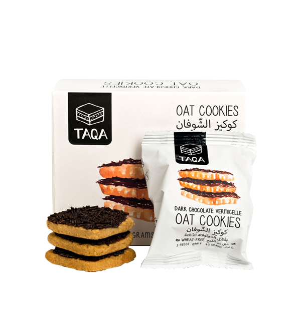 TAQA DARK CHOCOLATE VERMICELLI OAT COOKIES 180g – New Earth