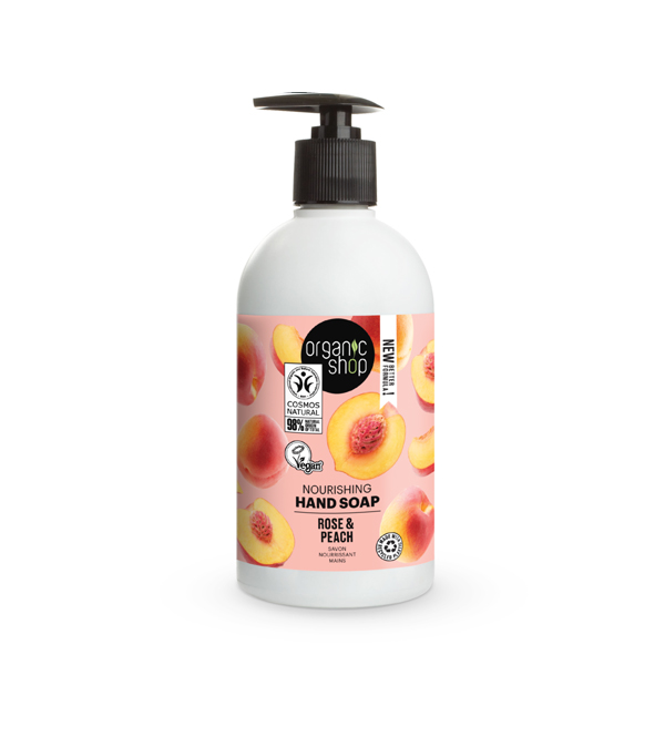 ORGANIC SHOP NOURISHING ROSE AND PEACH HAND SOAP – New Earth