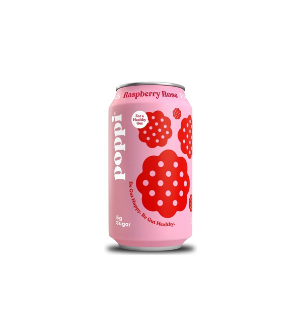 POPPI RASPBERRY ROSE PREBIOTIC SODA – New Earth