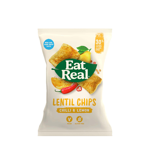 EAT REAL CHILLI AND LEMON LENTIL CHIPS – New Earth