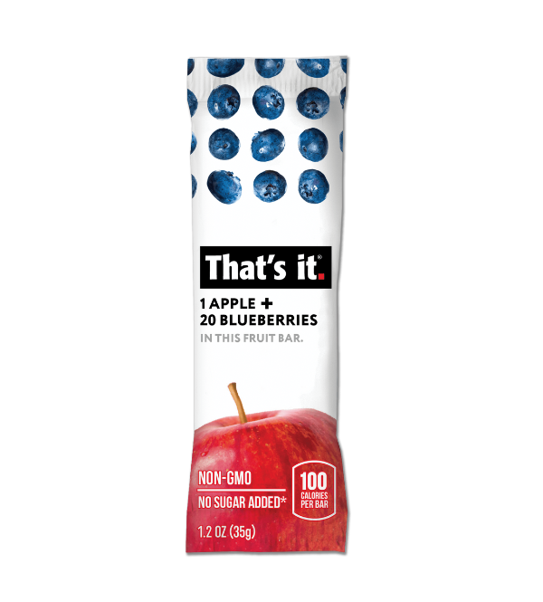 THAT’S IT APPLES AND BLUEBERRIES MINI FRUIT BAR – New Earth
