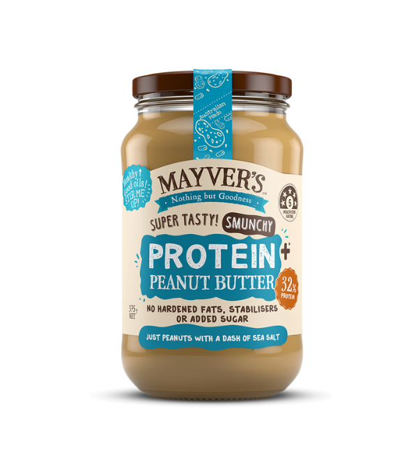 MAYVER’S PEANUT BUTTER PROTEIN PLUS 375g – New Earth