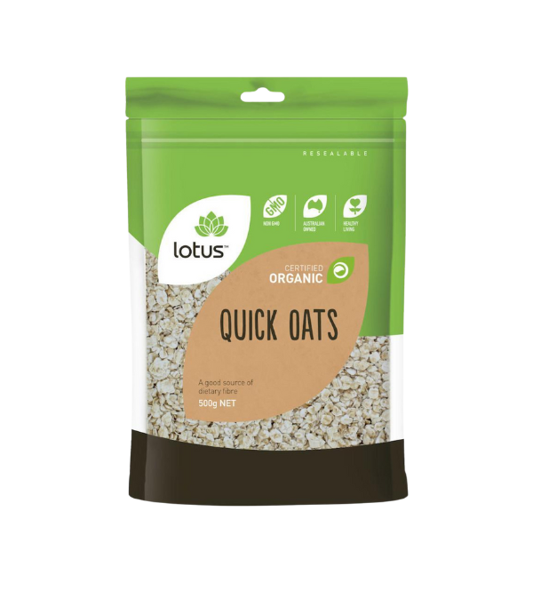 LOTUS ORGANIC QUICK OATS 500G – New Earth