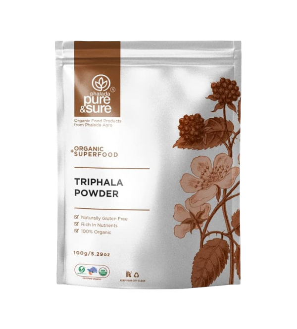 PHALADA PURE & SURE ORGANIC TRIPHALA POWDER – New Earth