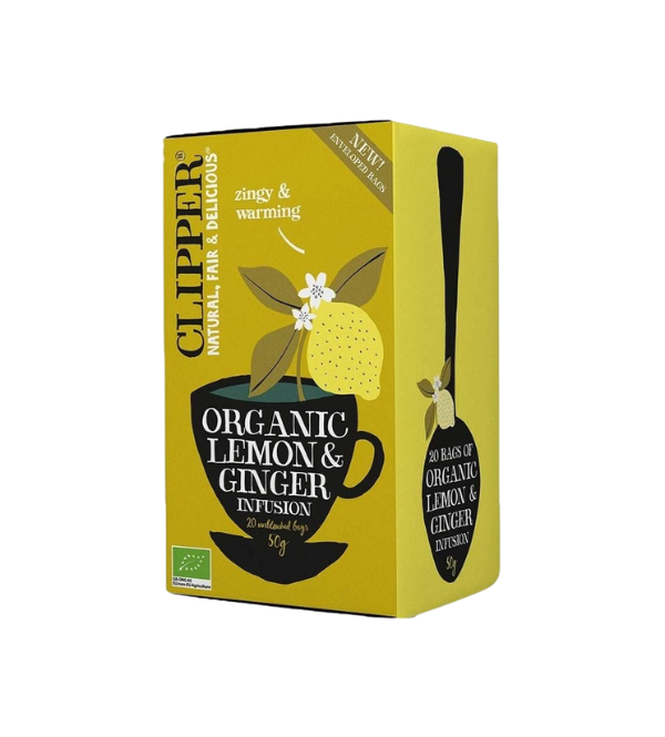CLIPPER ORGANIC LEMON AND GINGER INFUSION. – New Earth