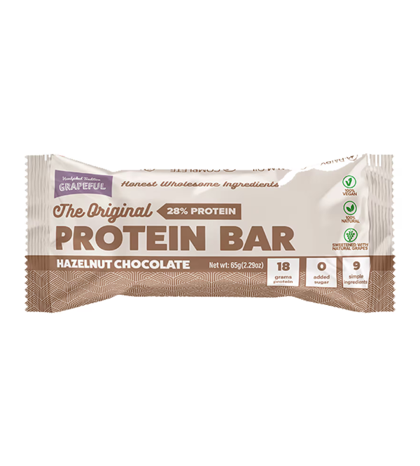 GRAPEFUL CHOCOLATE HAZELNUT PROTEIN BAR. – New Earth