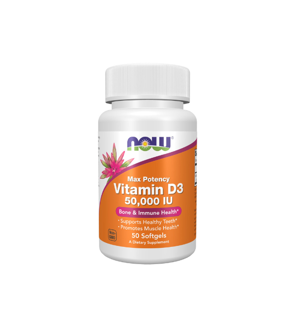 NOW VITAMIN D-3 50,000 IU SOFTGELS. – New Earth