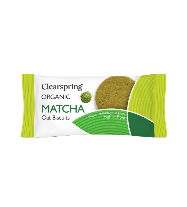 CLEARSPRING ORGANIC MATCHA OAT BISCUITS – New Earth