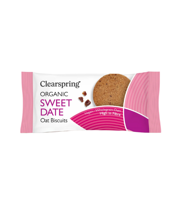 CLEARSPRING ORGANIC SWEET DATE OAT BISCUITS – New Earth