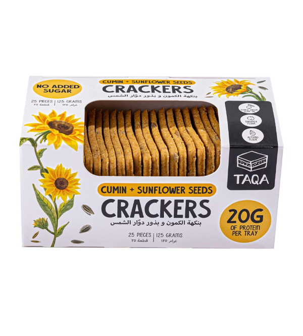 TAQA CUMIN AND SUNFLOWER SEED CRACKERS – New Earth