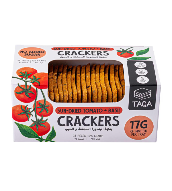 TAQA SUN-DRIED TOMATO AND BASIL CRACKERS – New Earth