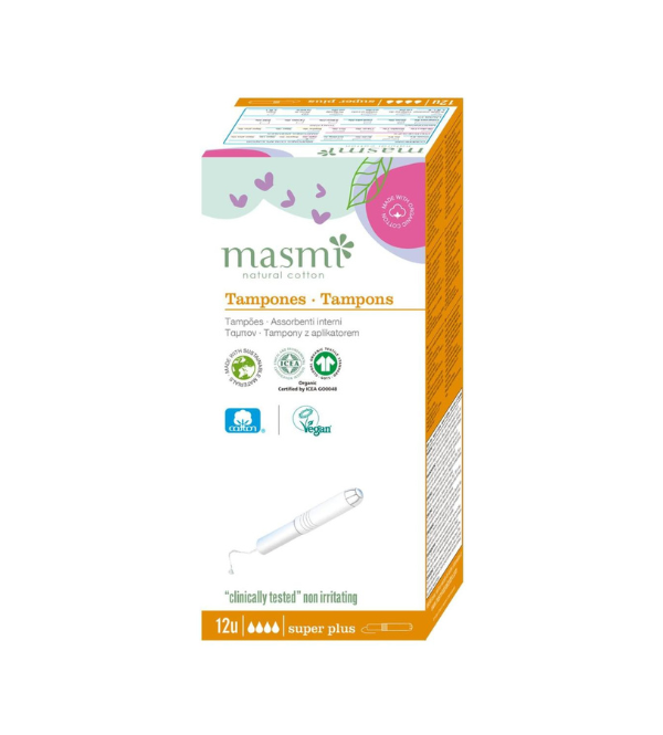 MASMI SUPER PLUS COTTON TAMPONS WITH APPLICATOR – New Earth