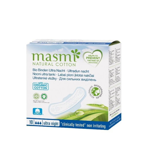 MASMI ULTRA THIN NIGHT COTTON PADS – New Earth